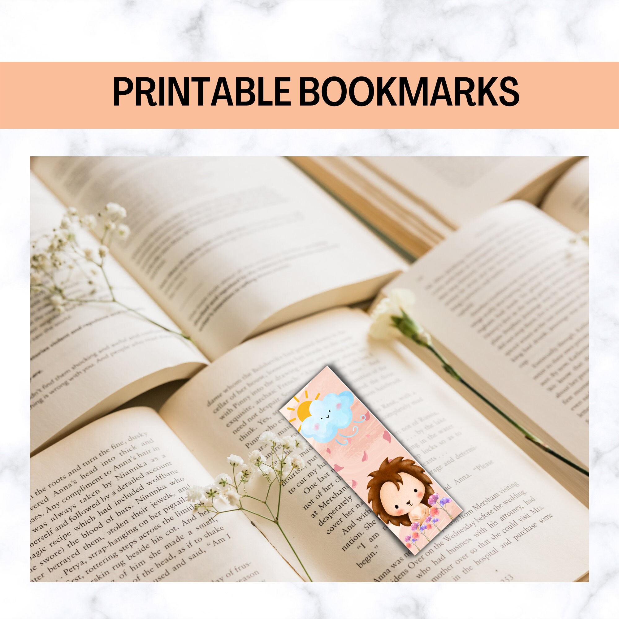 Cute Animal Bookmarks - Set of 4 INSTANT DOWNLOAD and Ready-to-print ...