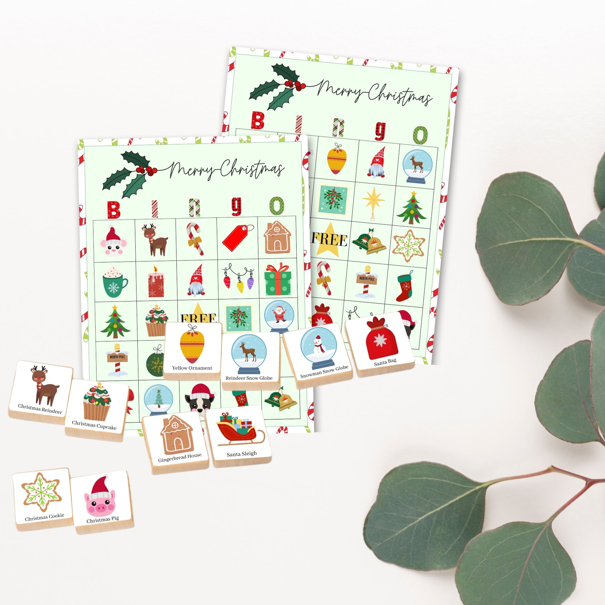 Printable Christmas Bingo Game INSTANT DOWNLOAD Festive Holiday Print ...