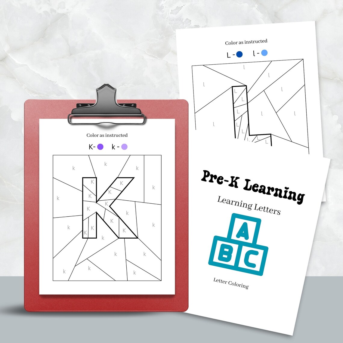 Color by Letter Worksheets for Kids INSTANT DOWNLOAD Educational ...