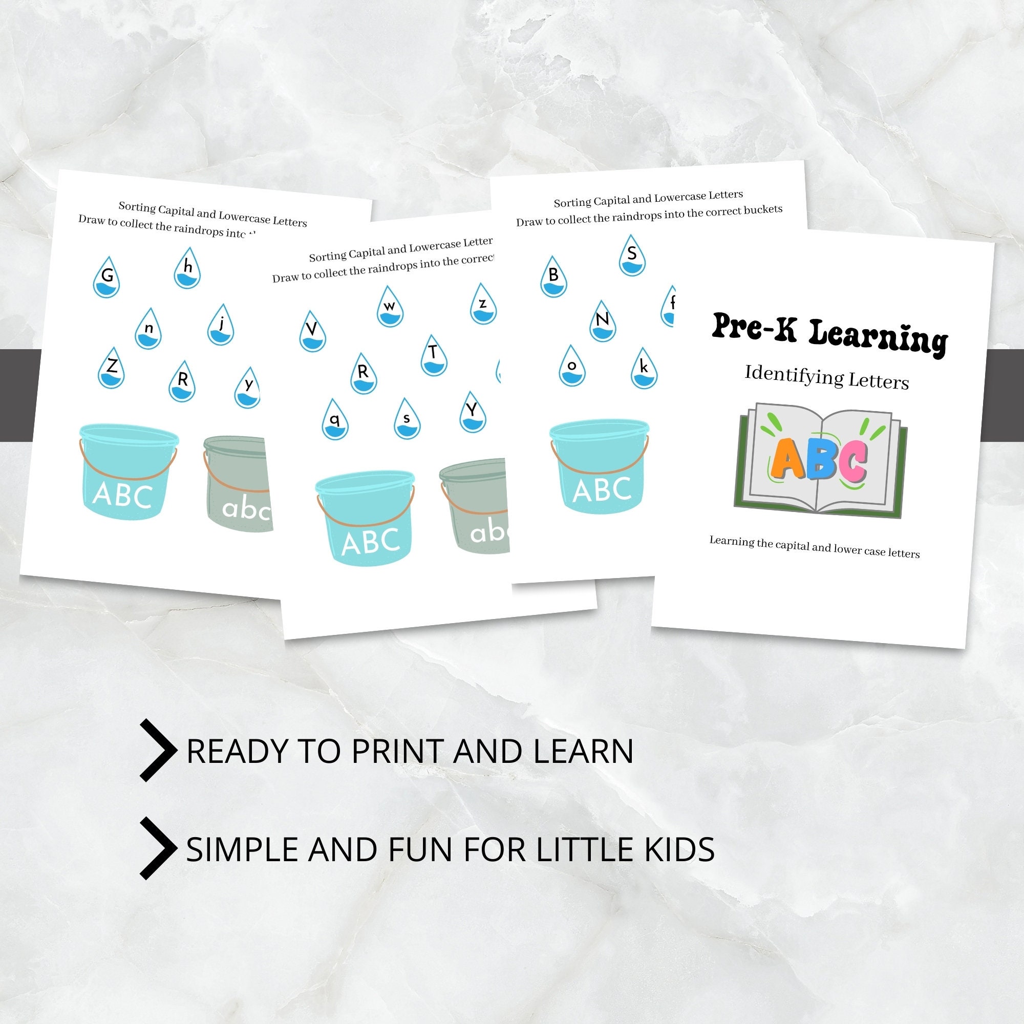 Abc Letter Sorting Activity - INSTANT DOWNLOAD Educational Alphabet ...