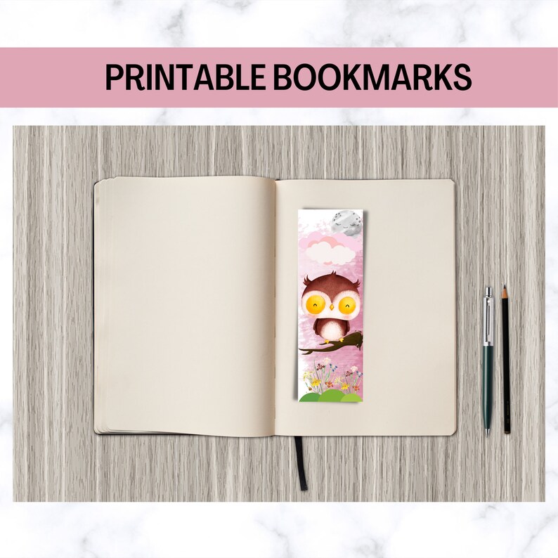 Cute Animal Bookmarks - Set of 4 INSTANT DOWNLOAD and Ready-to-print ...