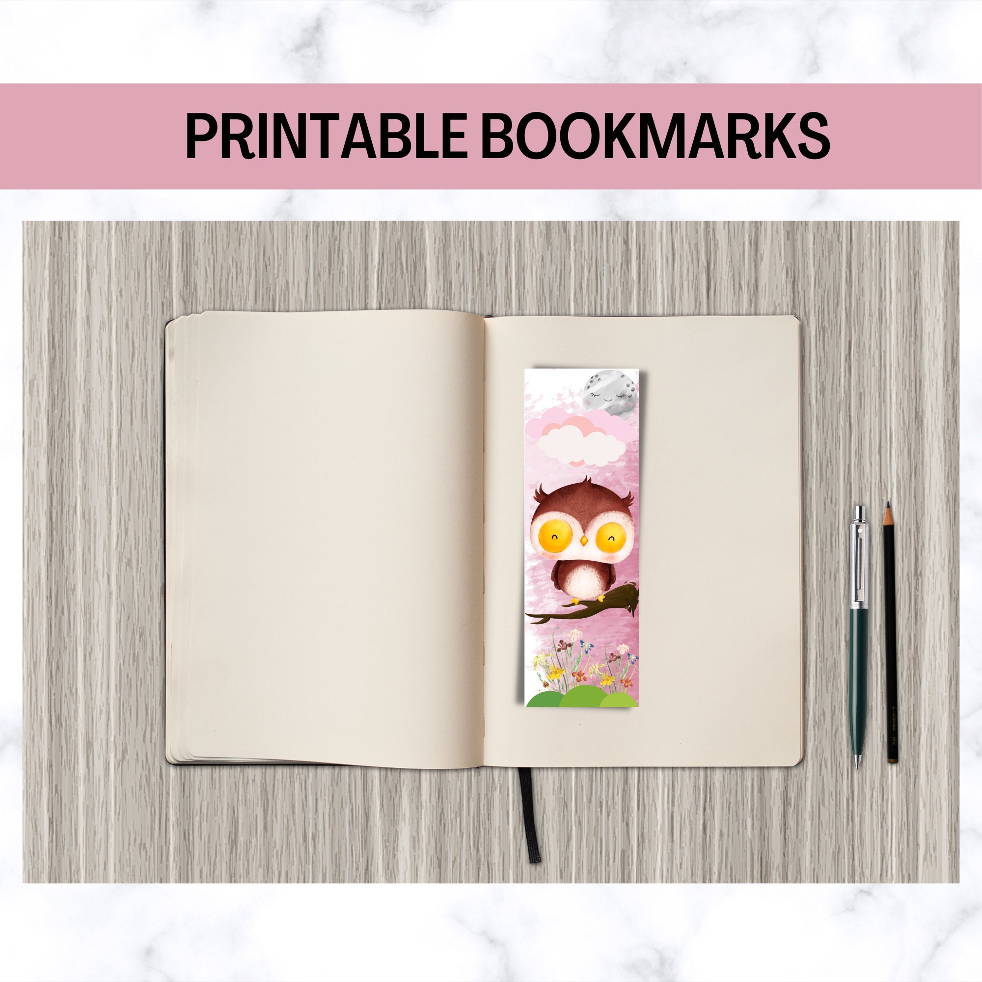 Cute Animal Bookmarks - Set of 4 INSTANT DOWNLOAD and Ready-to-print ...