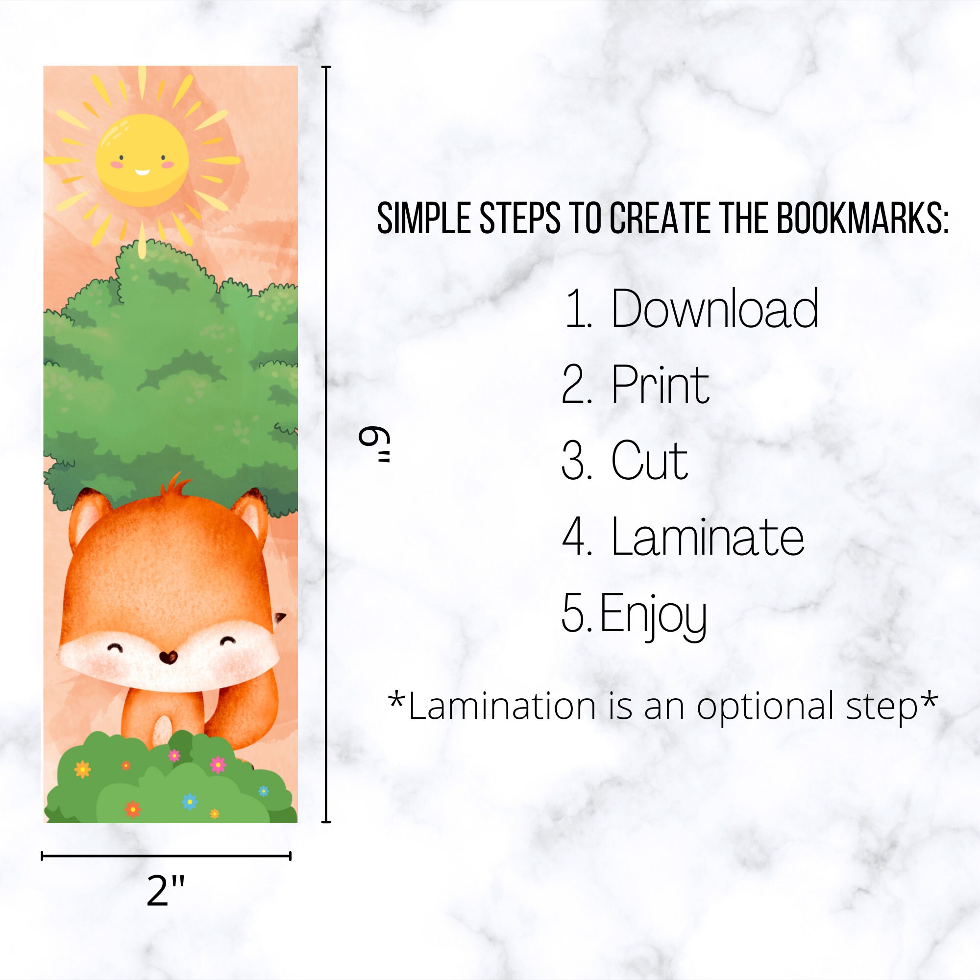 Cute Animal Bookmarks - Set of 4 INSTANT DOWNLOAD and Ready-to-print ...