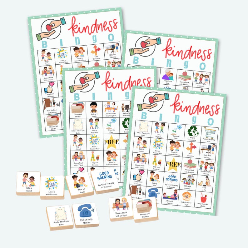 Printable Kindness Bingo Game, Instant Download PDF - BI03 - Etsy