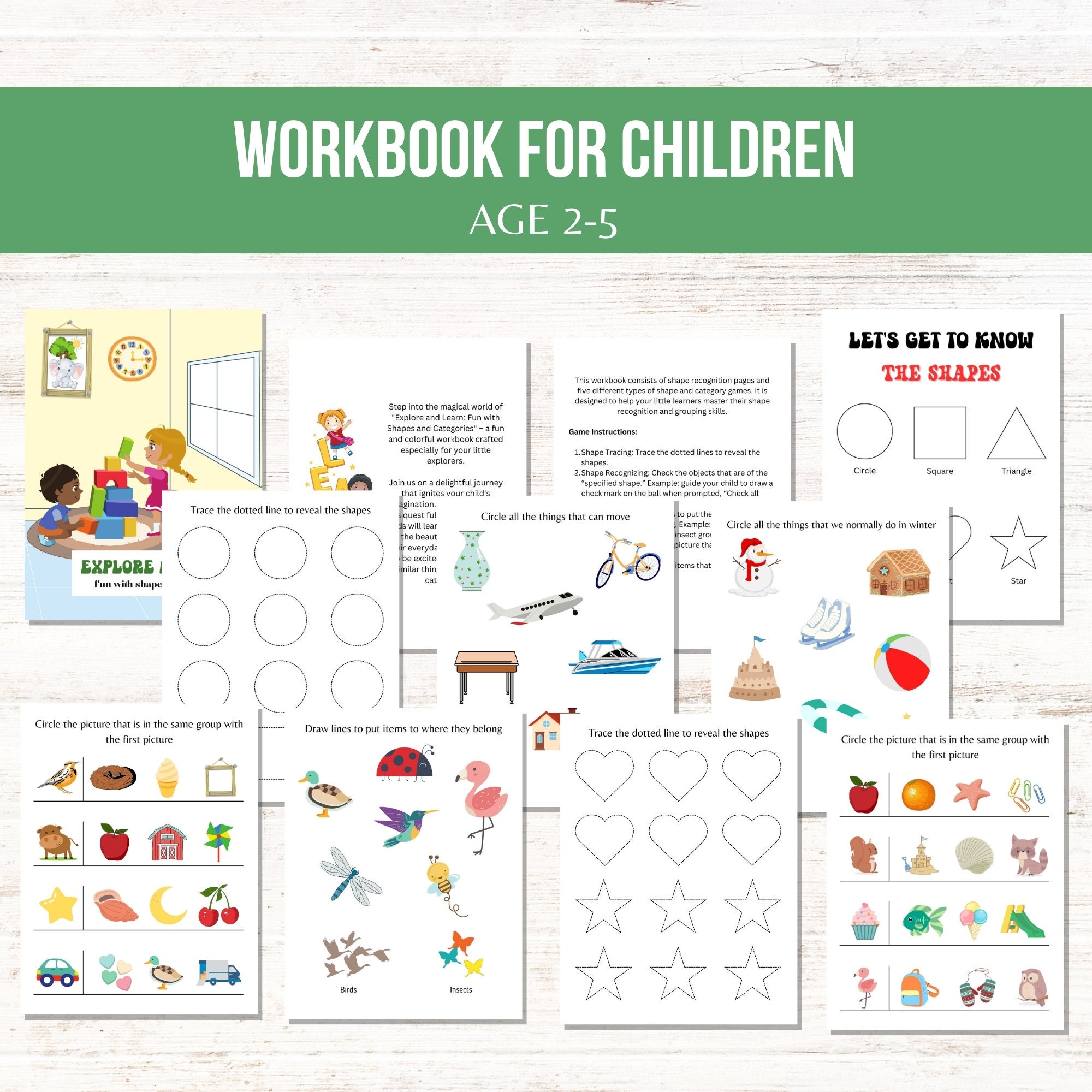 Shape Exploration Activities INSTANT DOWNLOAD Fun Educational ...