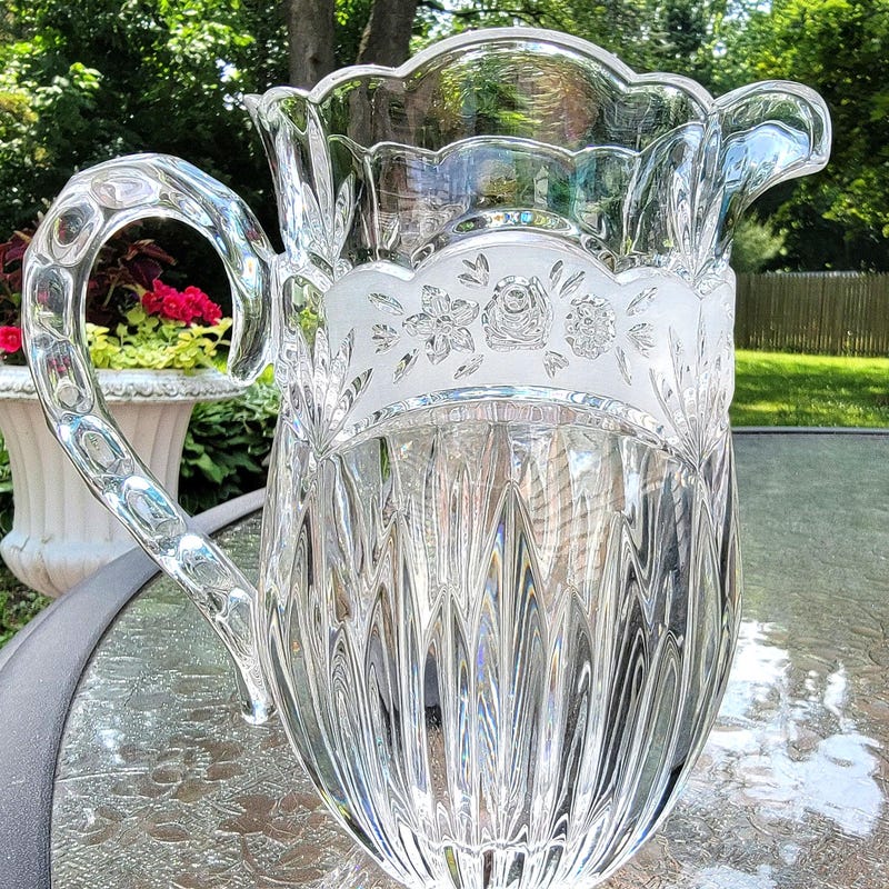 Crystal Pitcher - Etsy