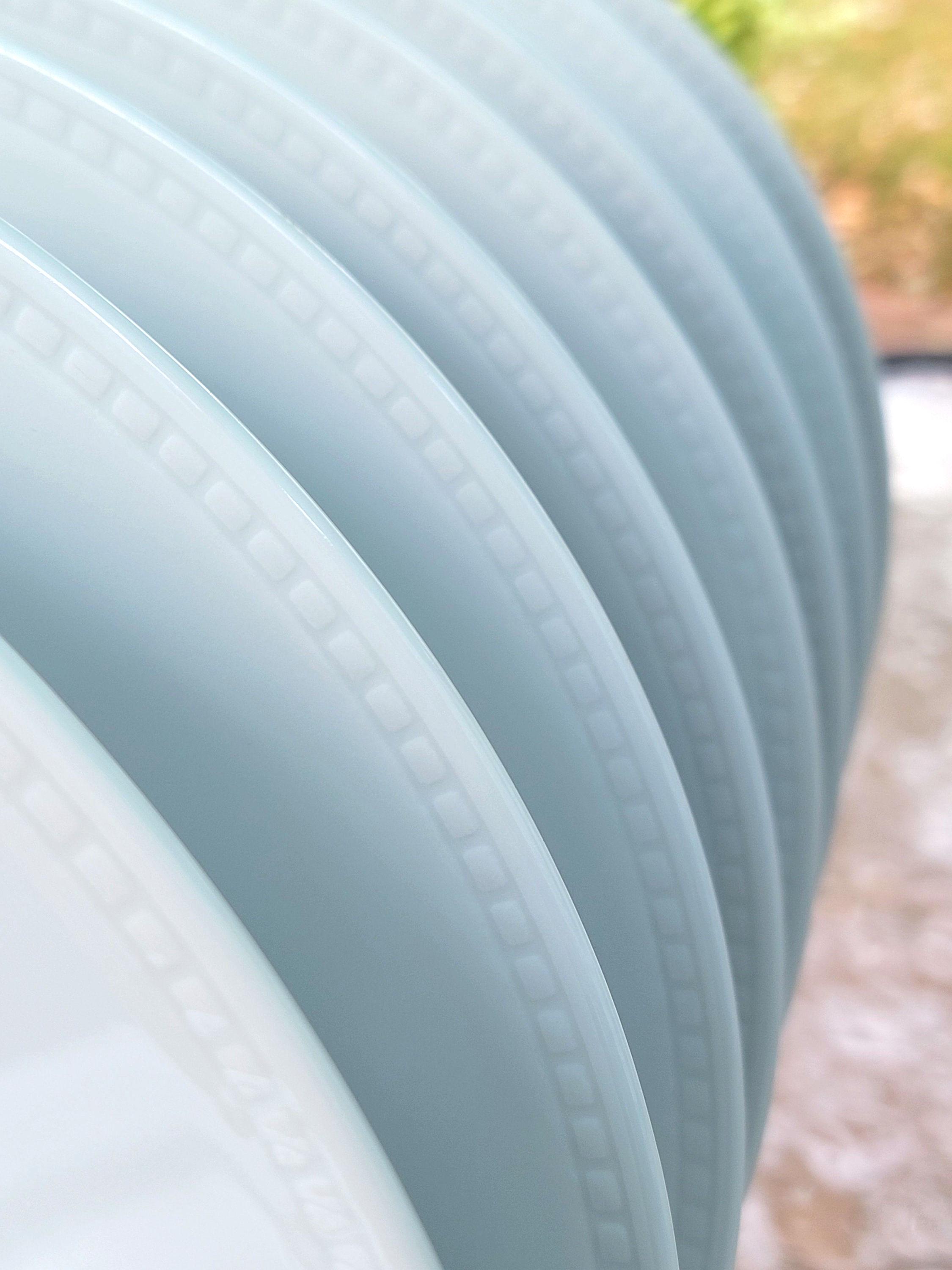 Apilco Beaded Hemstitch Porcelain Plates: French Salad (3) and Dinner ...