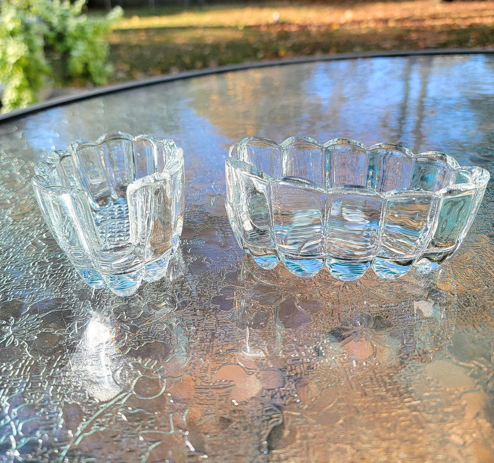 Spoon Rests Princess House Vintage Crystal Glass Spoon Rest Holders Set ...