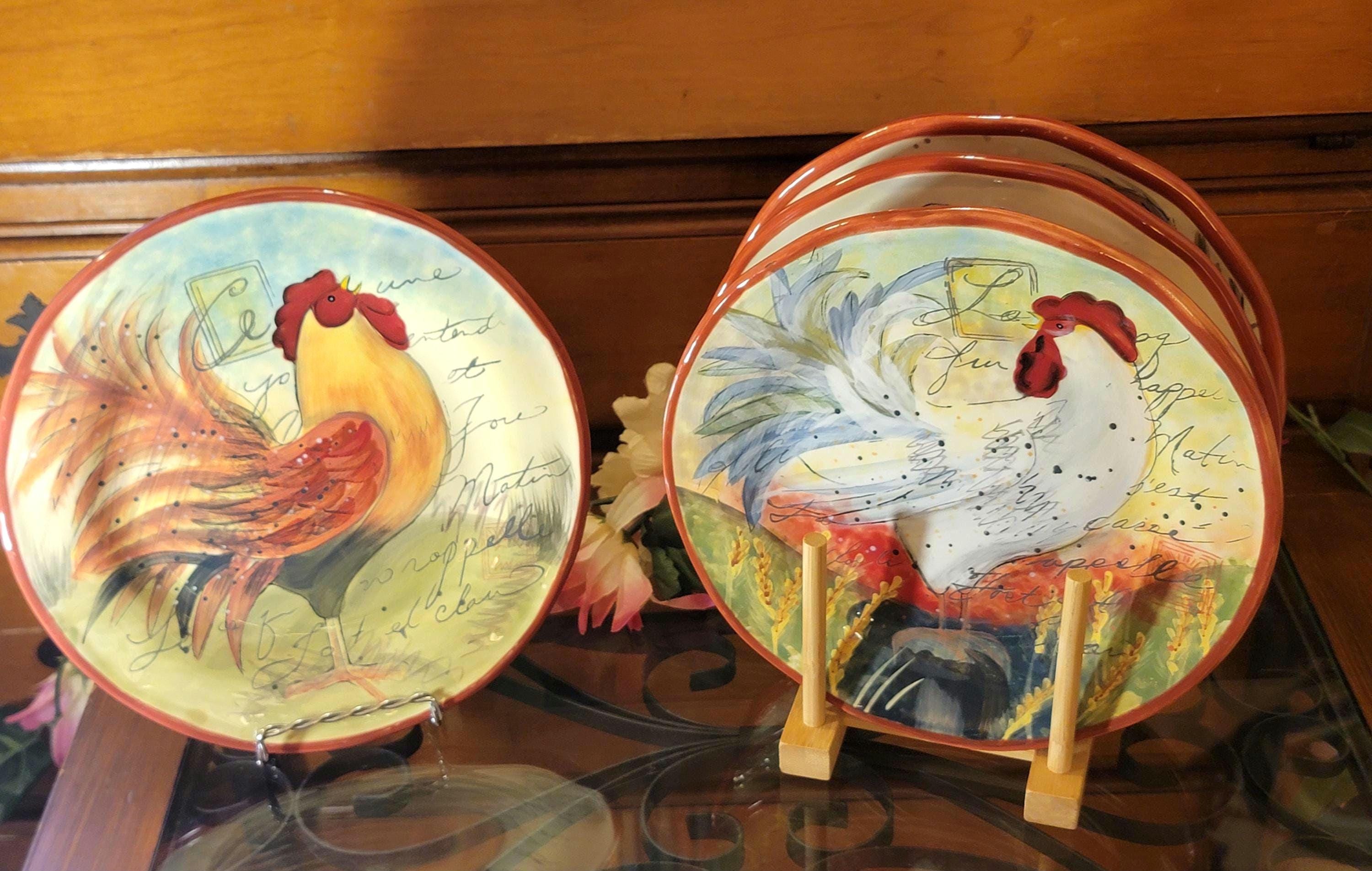 Rooster Collector Plates Vintage @fiestadinnerware Turkey Plate. I