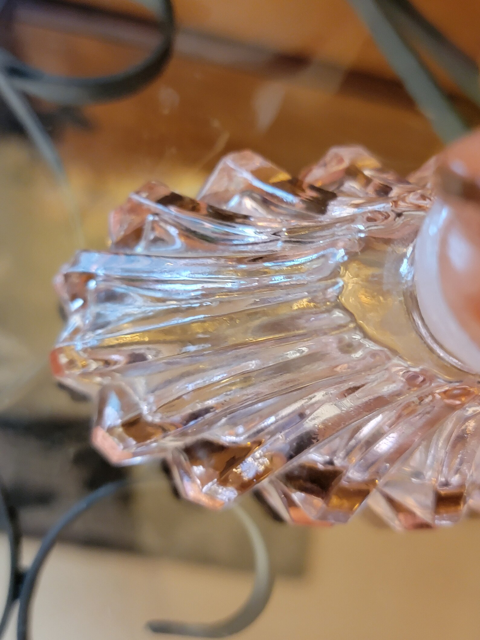 Vintage Perfume Bottle Pink Cut Glass Perfume Bottle - Glass Art Deco ...