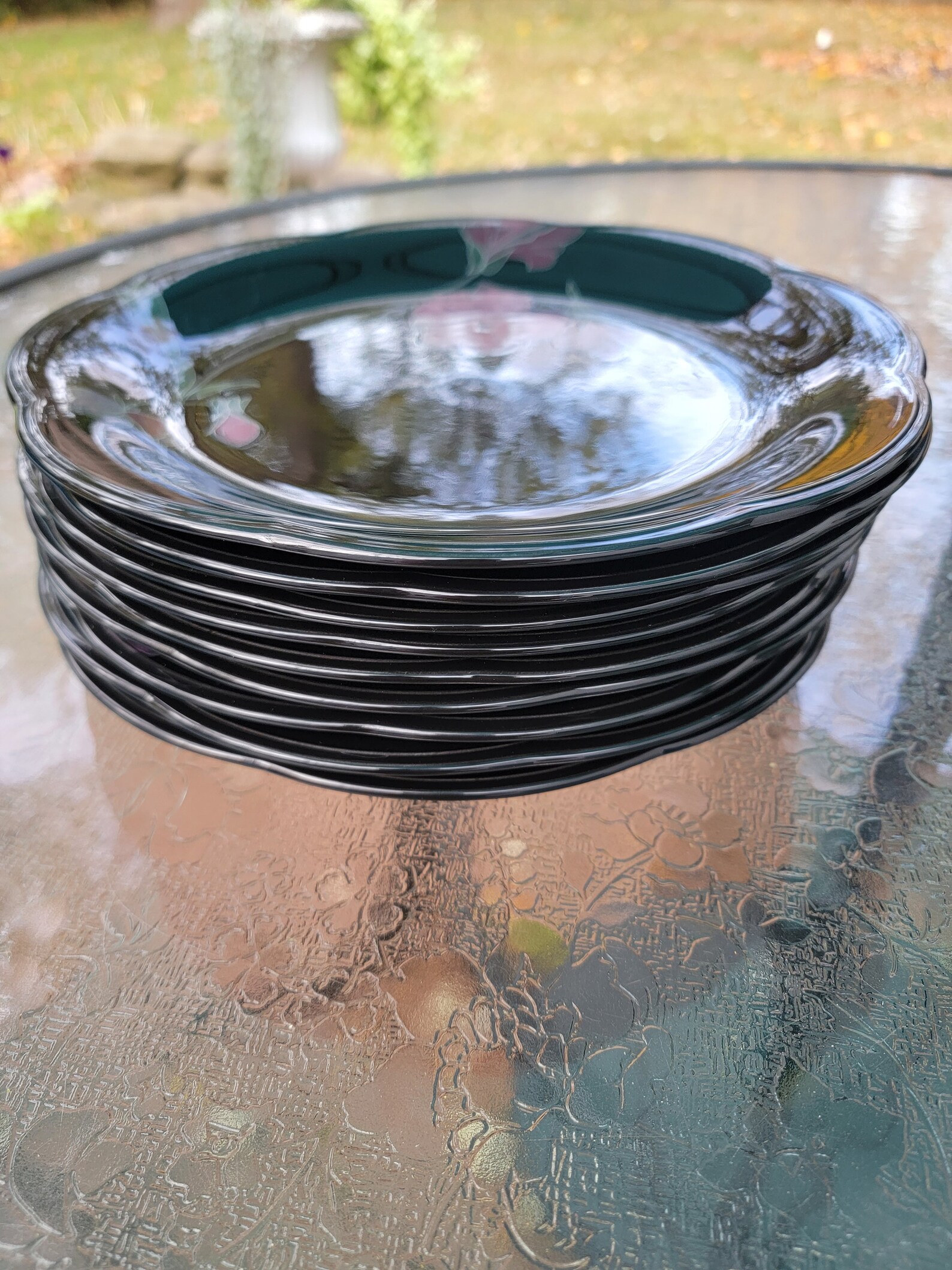 Black China Dinner Plates Mikasa tango 1980's Vintage Fine China Dinner ...