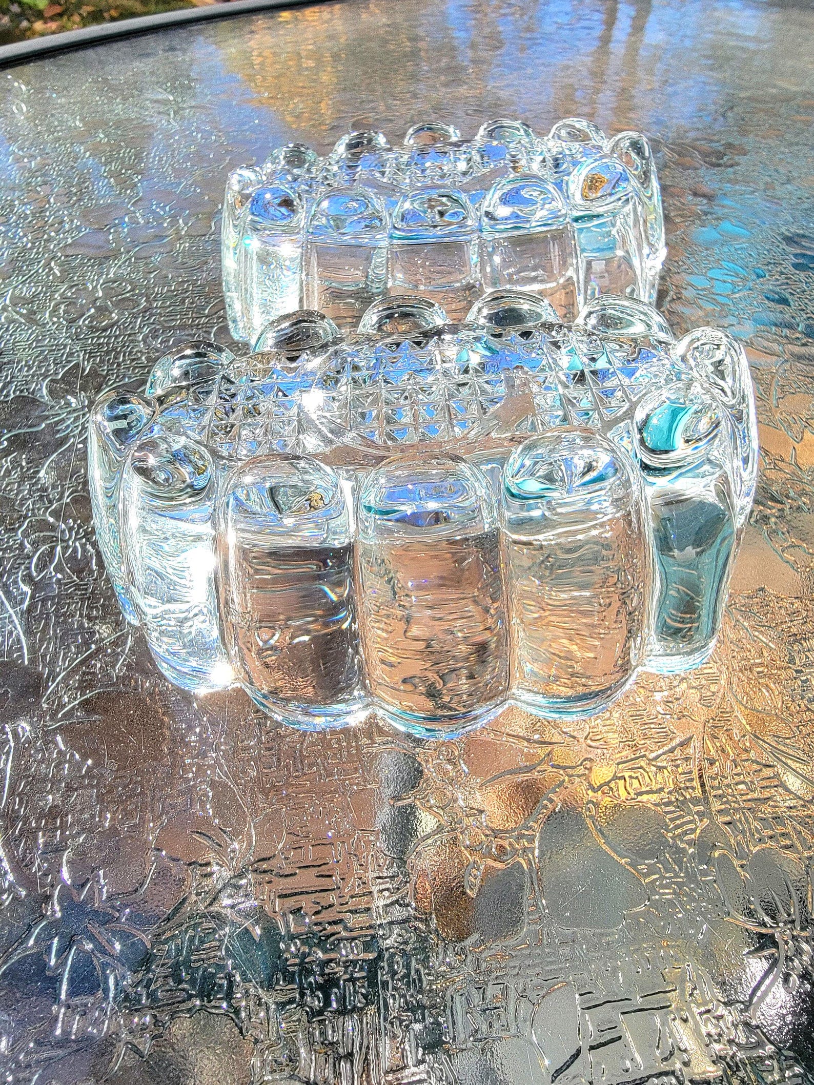 Spoon Rests Princess House Vintage Crystal Glass Spoon Rest Holders Set ...