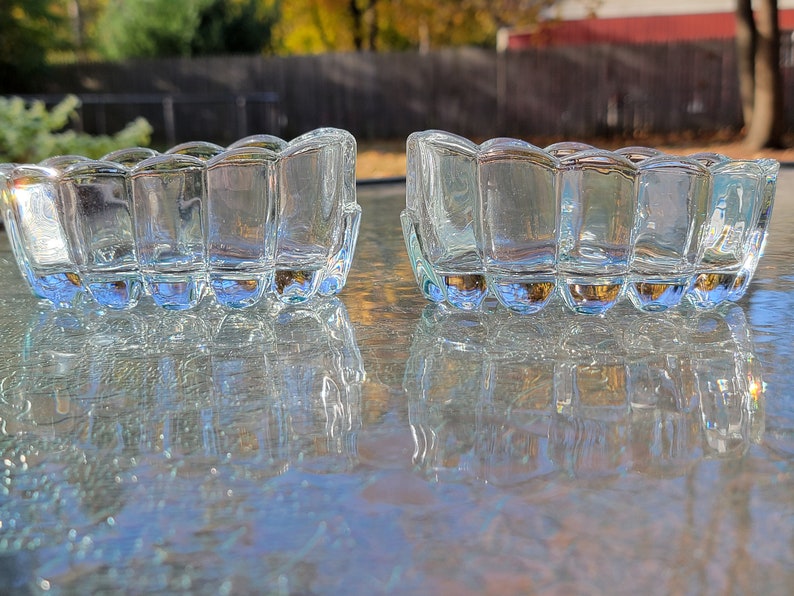 Spoon Rests Princess House Vintage Crystal Glass Spoon Rest Holders Set ...