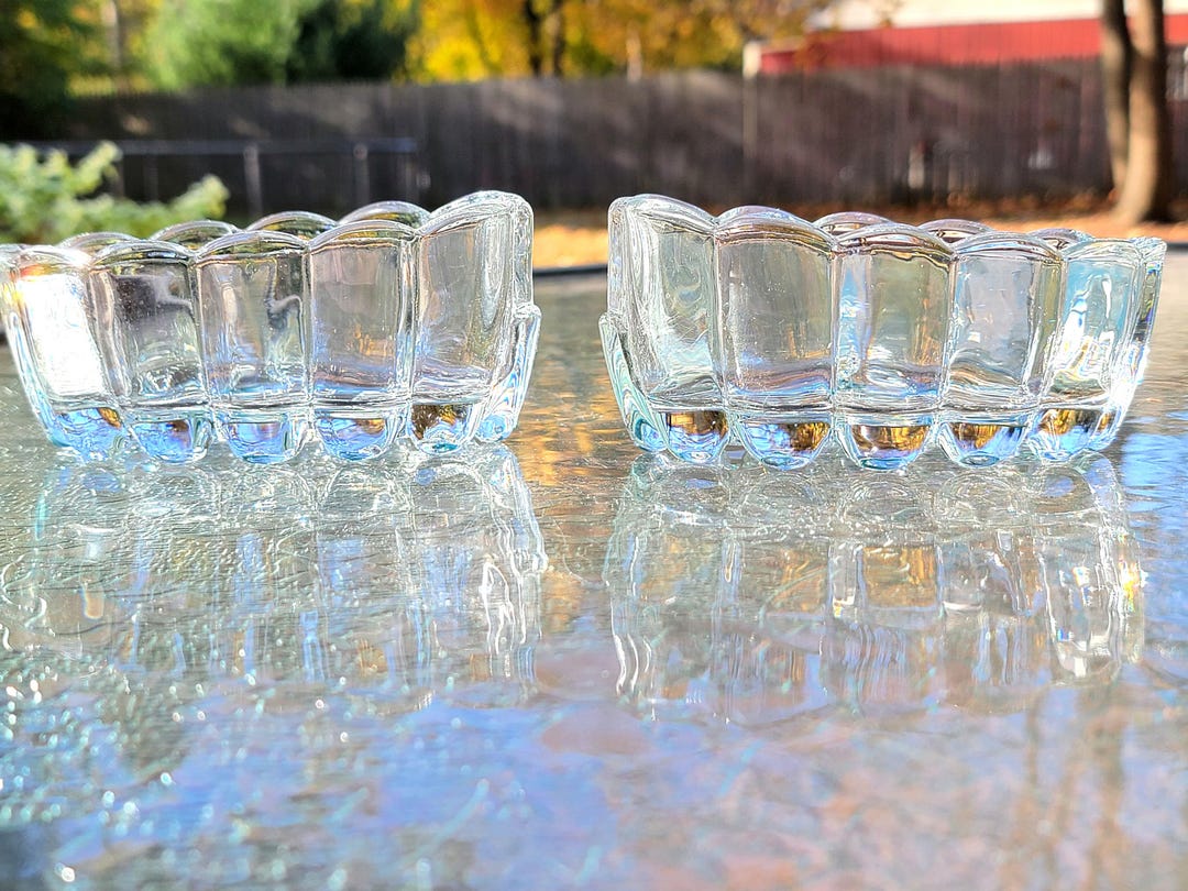 Spoon Rests Princess House Vintage Crystal Glass Spoon Rest Holders Set ...