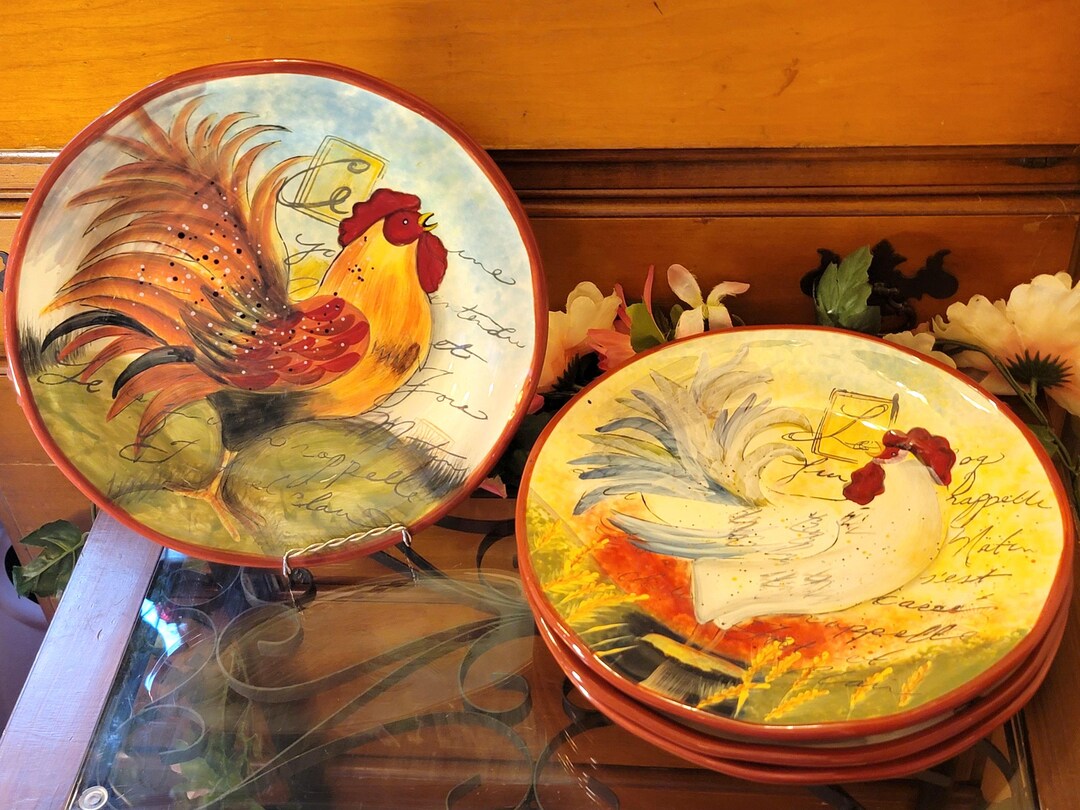 Certified International le Rooster Vintage Fine China Decorative Dinner ...