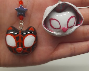 Miles Morales and Gwen Stacy Matching Keychain - Etsy UK
