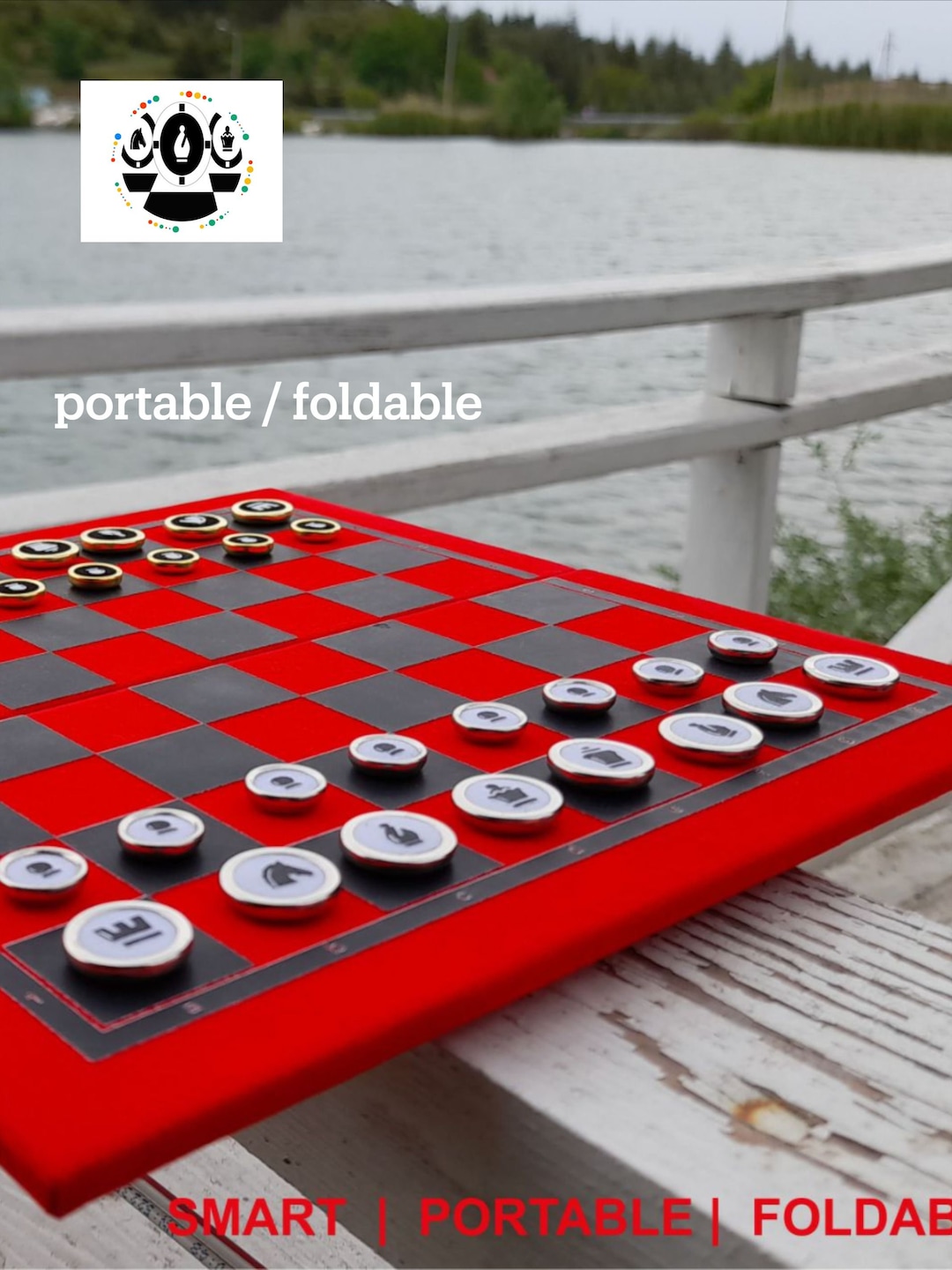 Modern Handmade Travel Chess Sets With Board 8.5 - Etsy