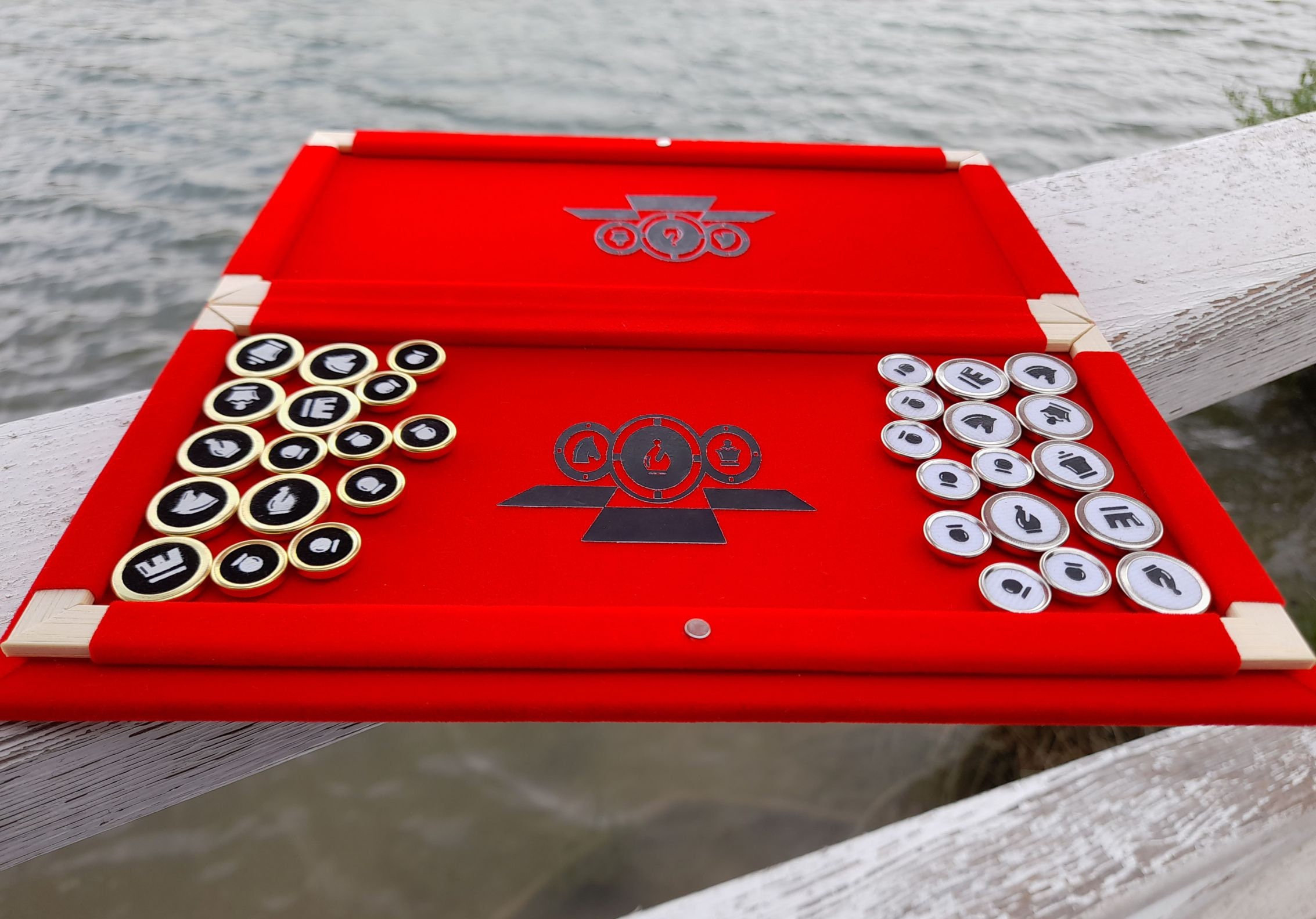 Modern Handmade Travel Chess Sets With Board 8.5 21.5x21 Cm Metal Theme ...