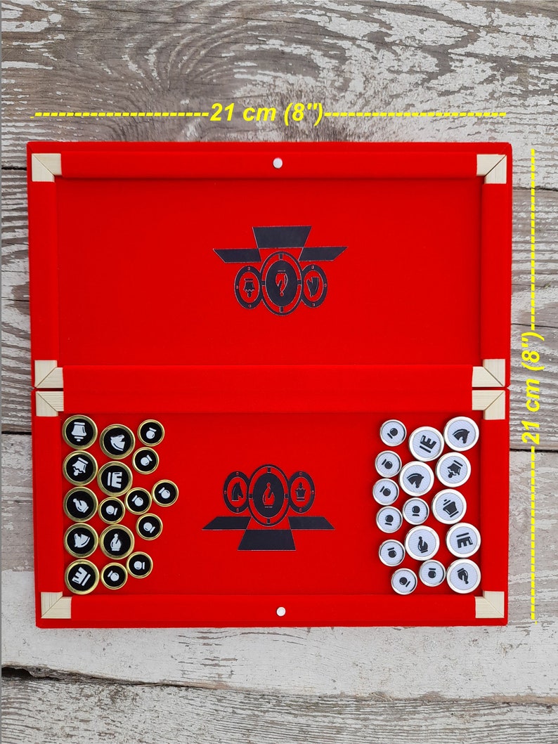 Modern Handmade Travel Chess Sets With Board 8.5 21.5x21 Cm Metal Theme ...