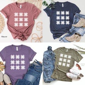 Quilt Shirt, Quilt Star T-shirt, Quilting Gift, Gift for Quilter, Quilt ...