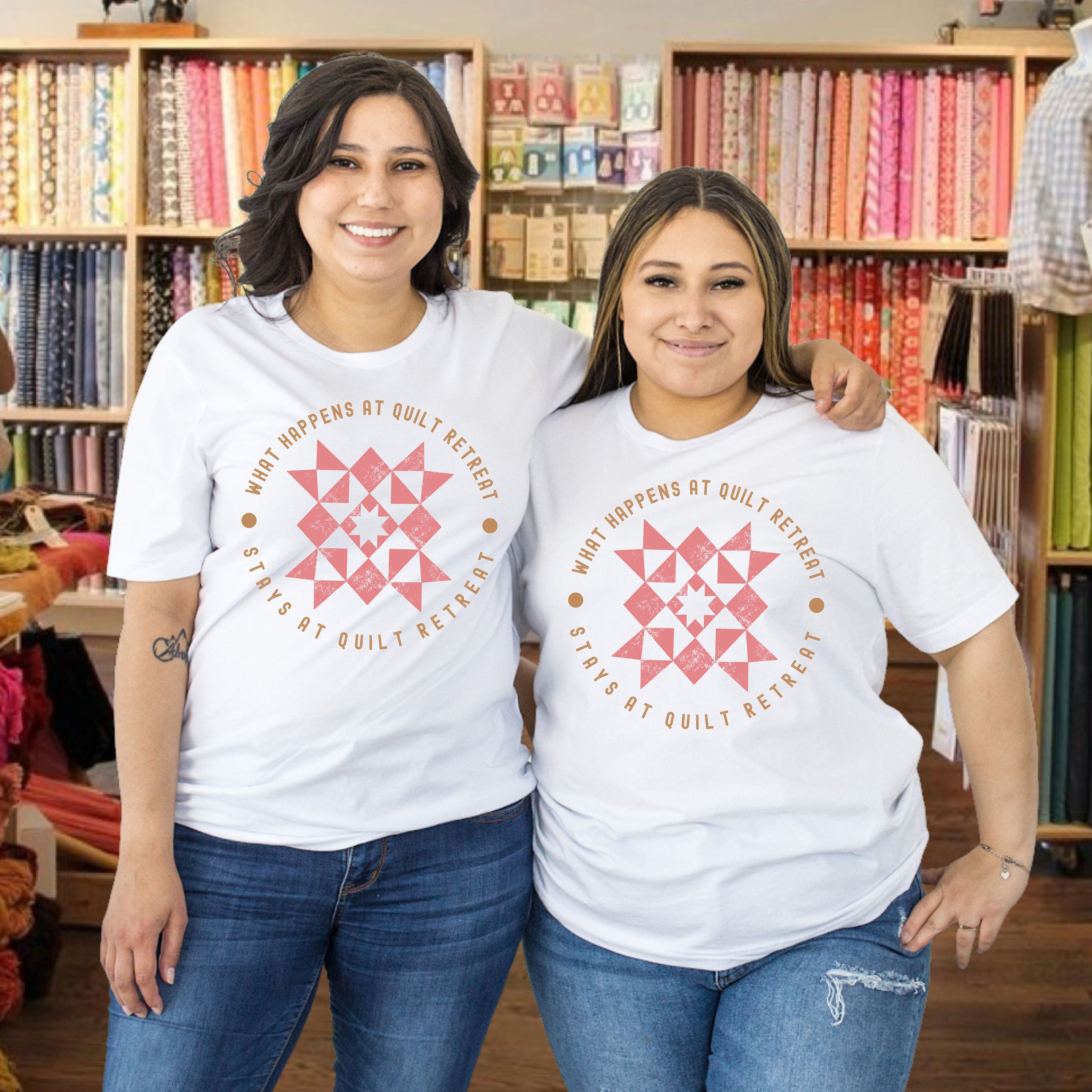 Quilt Retreat T-shirt for Women, What Happens at Quilt Retreat Stays at ...