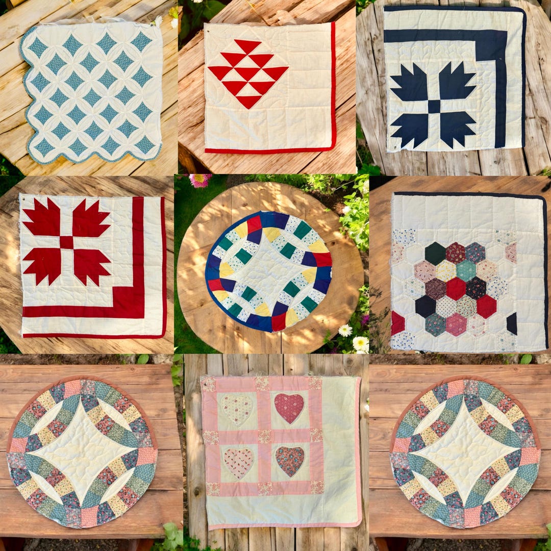 Large Quilt Block Pieces, Cutter Quilt, Quilt Square, Upcycle Quilt ...