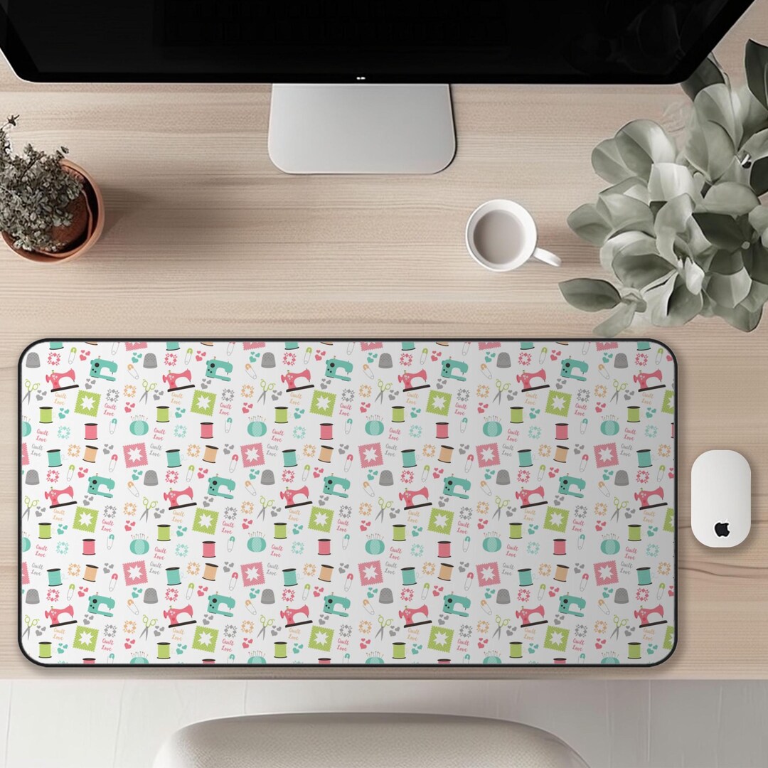 Quilting Desk Mat, Sewing Desk Mat, Quilt Mouse Pad, Quilting Mouse Pad ...