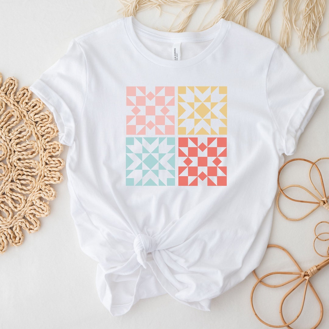 Quilt T-shirt, Quilt Block Tee, Quilting Shirt, Gift for Quilter, Quilt ...