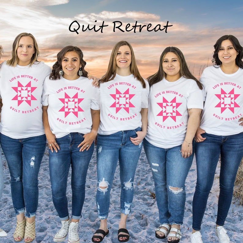 Quilt Retreat Shirt, Group Quilting Retreat T-shirt, Matching Quilt ...
