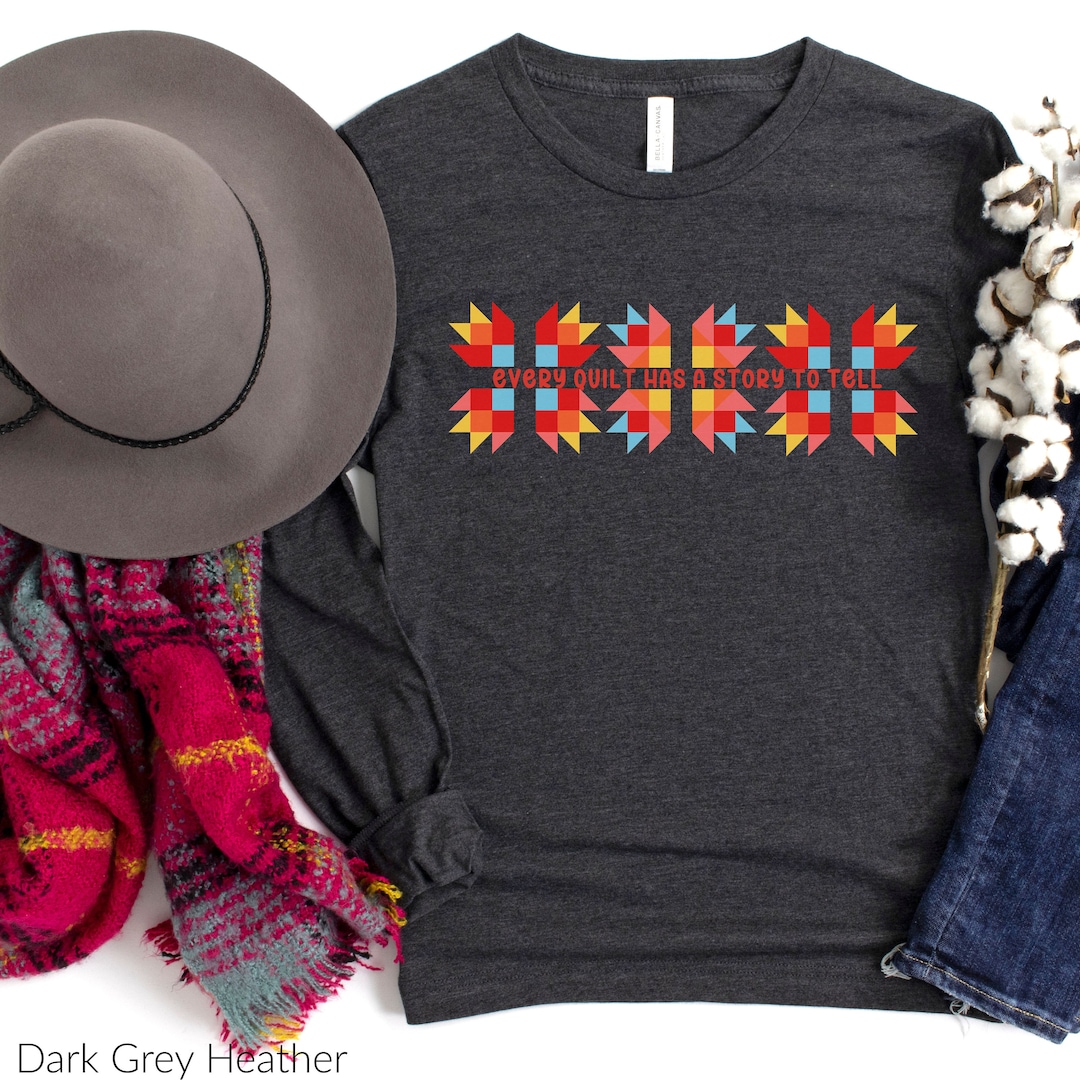 Quilt Block Shirt for Quilters, Long Sleeve Quilting Shirt, Quilt ...