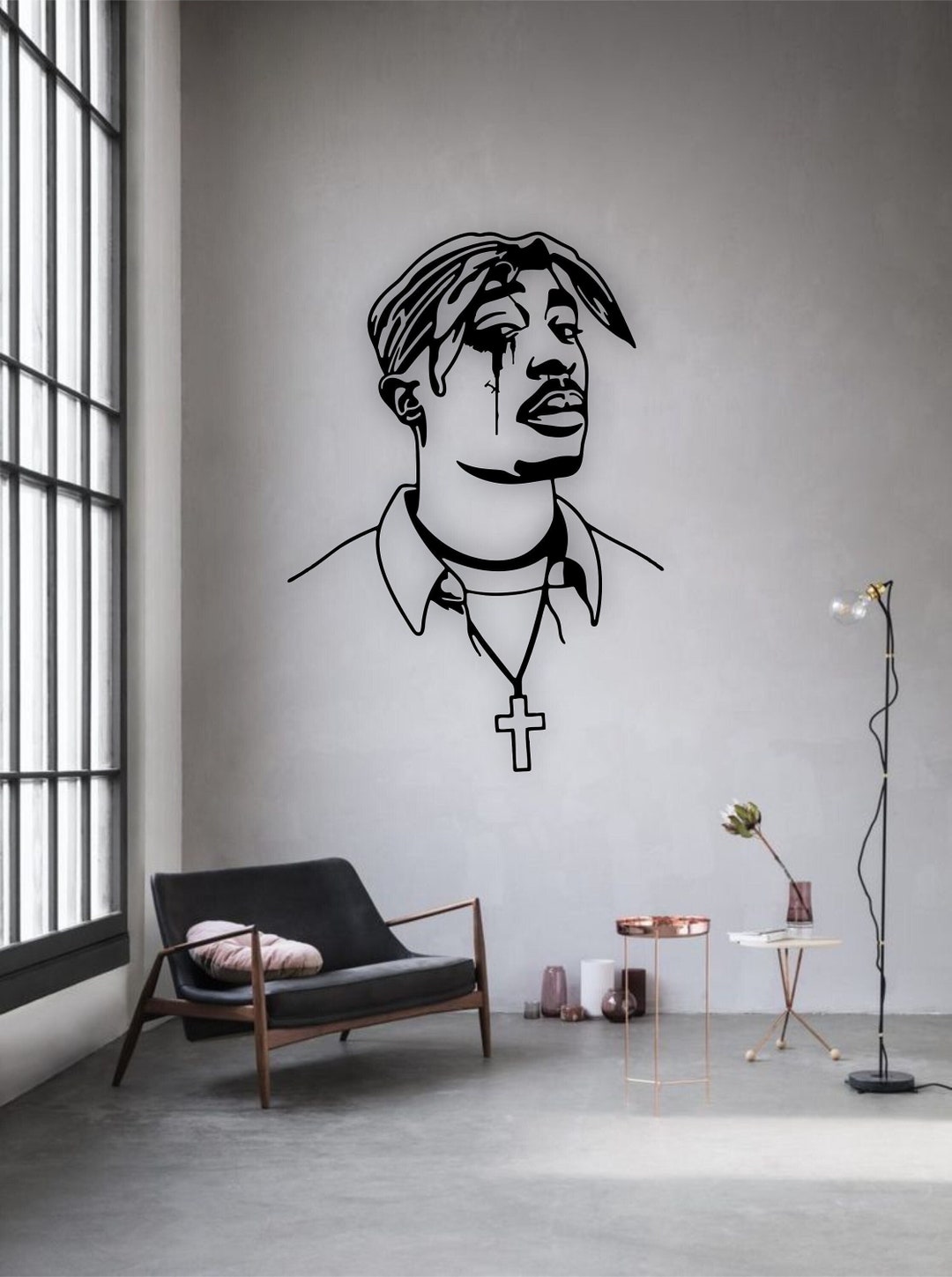 Tupac Metal Wall Art Dark Aesthetics Meet Iconic Rap - Etsy