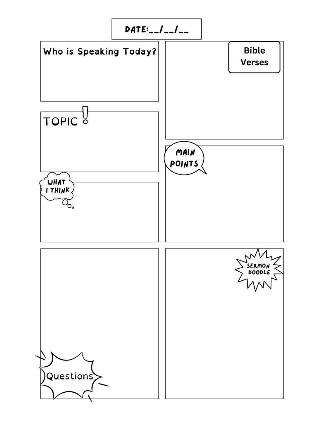 Comic Book Themed Sermon Notes 2 - Etsy