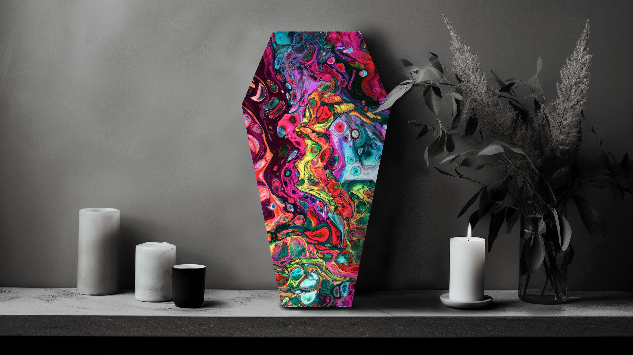 Alien Cells Coffin-shaped Metal Art Print: Goth Wall Decor - Etsy