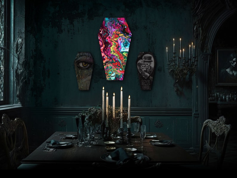 Alien Cells Coffin-shaped Metal Art Print: Goth Wall Decor - Etsy