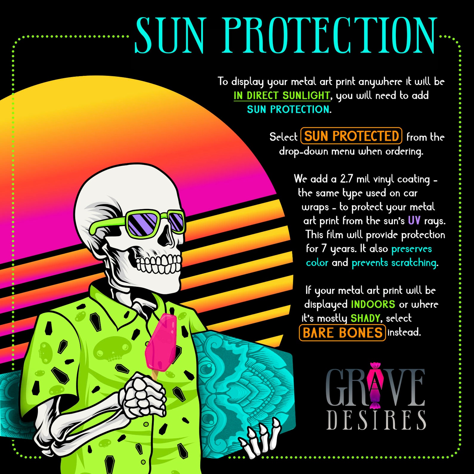 Alien Cells Coffin-shaped Metal Art Print: Goth Wall Decor, Psychadelic ...