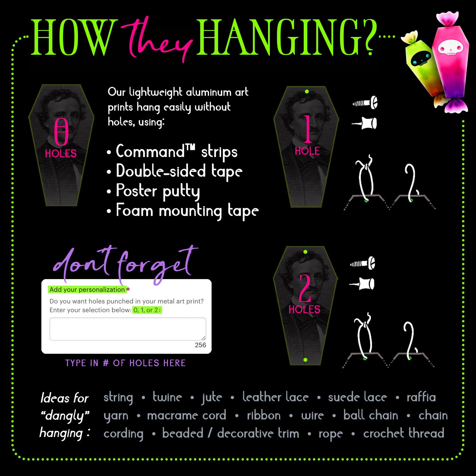 Alien Cells Coffin-shaped Metal Art Print: Goth Wall Decor, Psychadelic ...