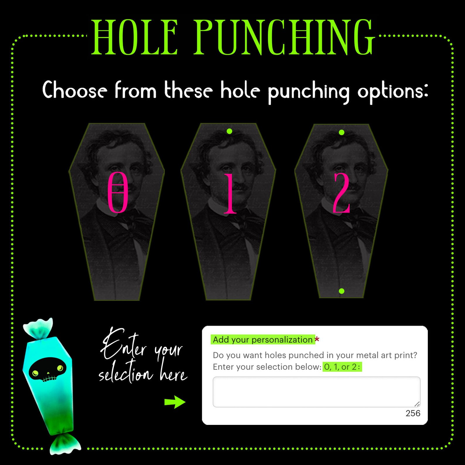 Alien Cells Coffin-shaped Metal Art Print: Goth Wall Decor, Psychadelic ...