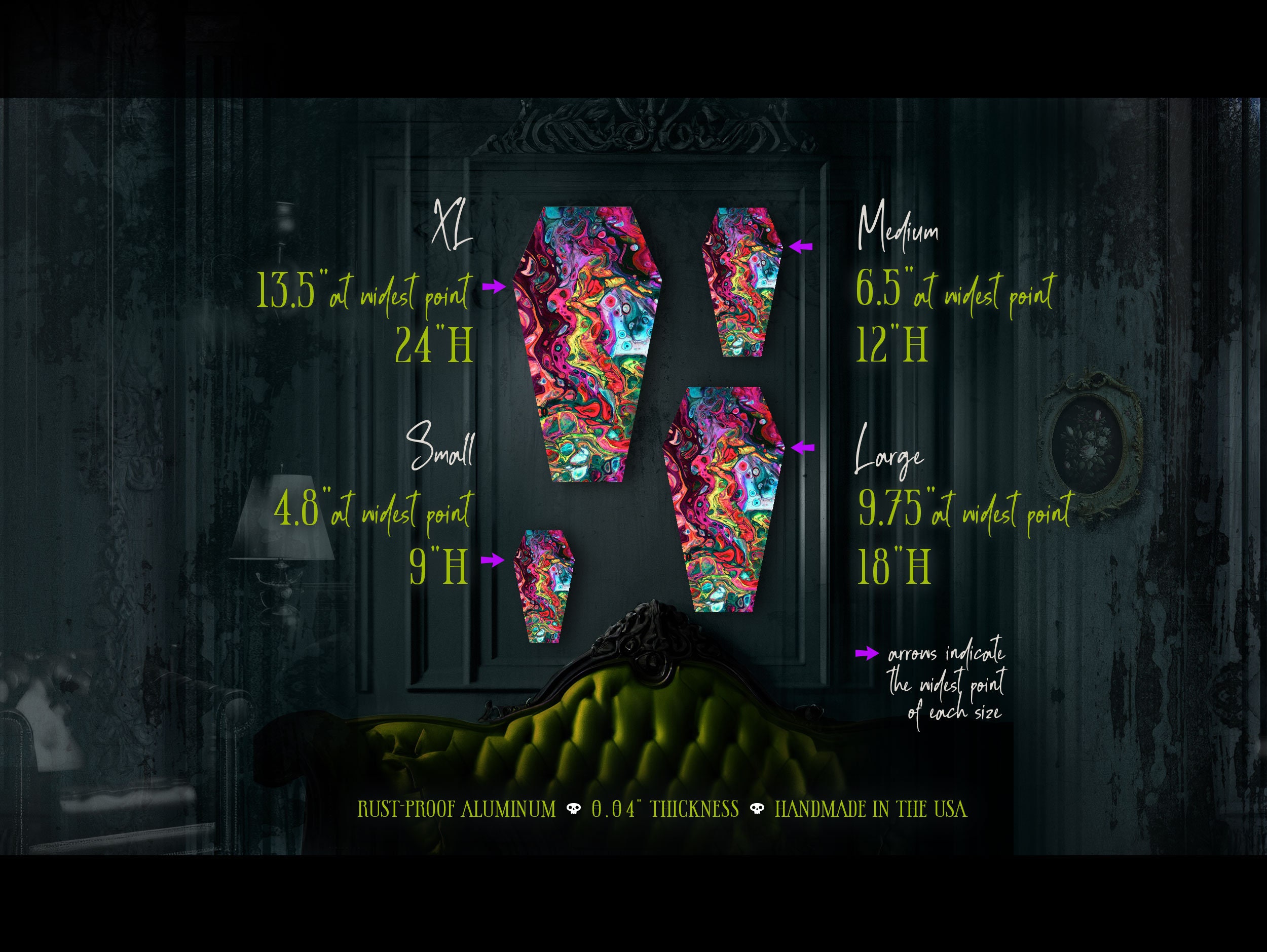 Alien Cells Coffin-shaped Metal Art Print: Goth Wall Decor - Etsy