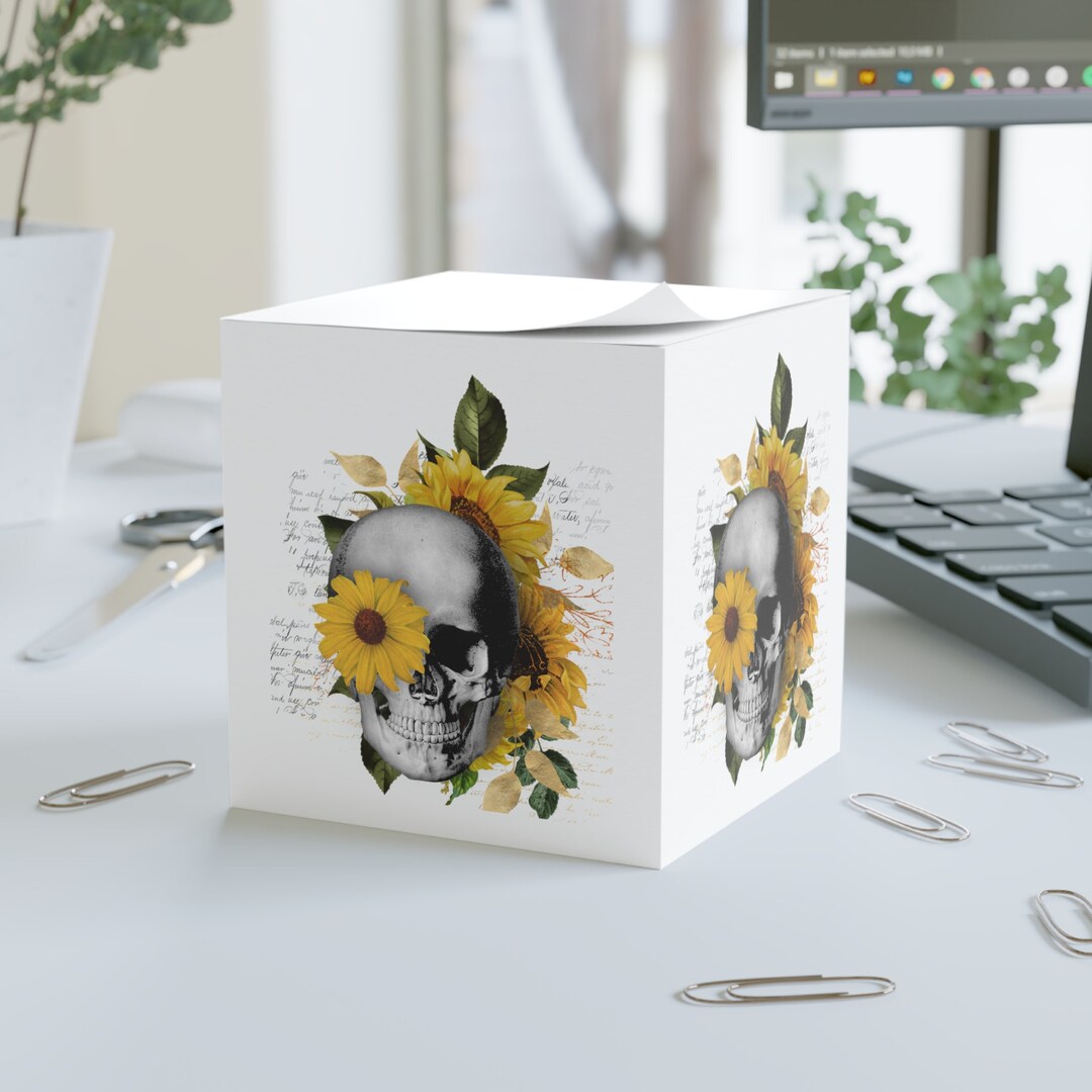 Skulls Post It Note Pad Note Pad Sticky Note School Work - Etsy
