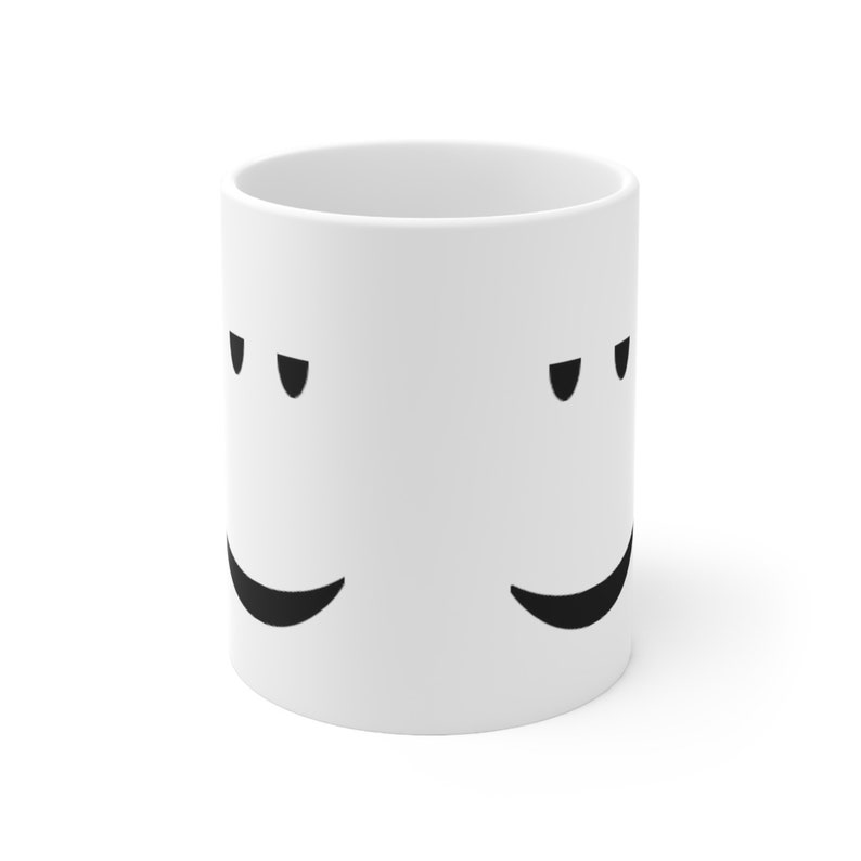 Roblox Classic Smile Face Mug, Funny Gamer Game Cup, Personalized Gift ...