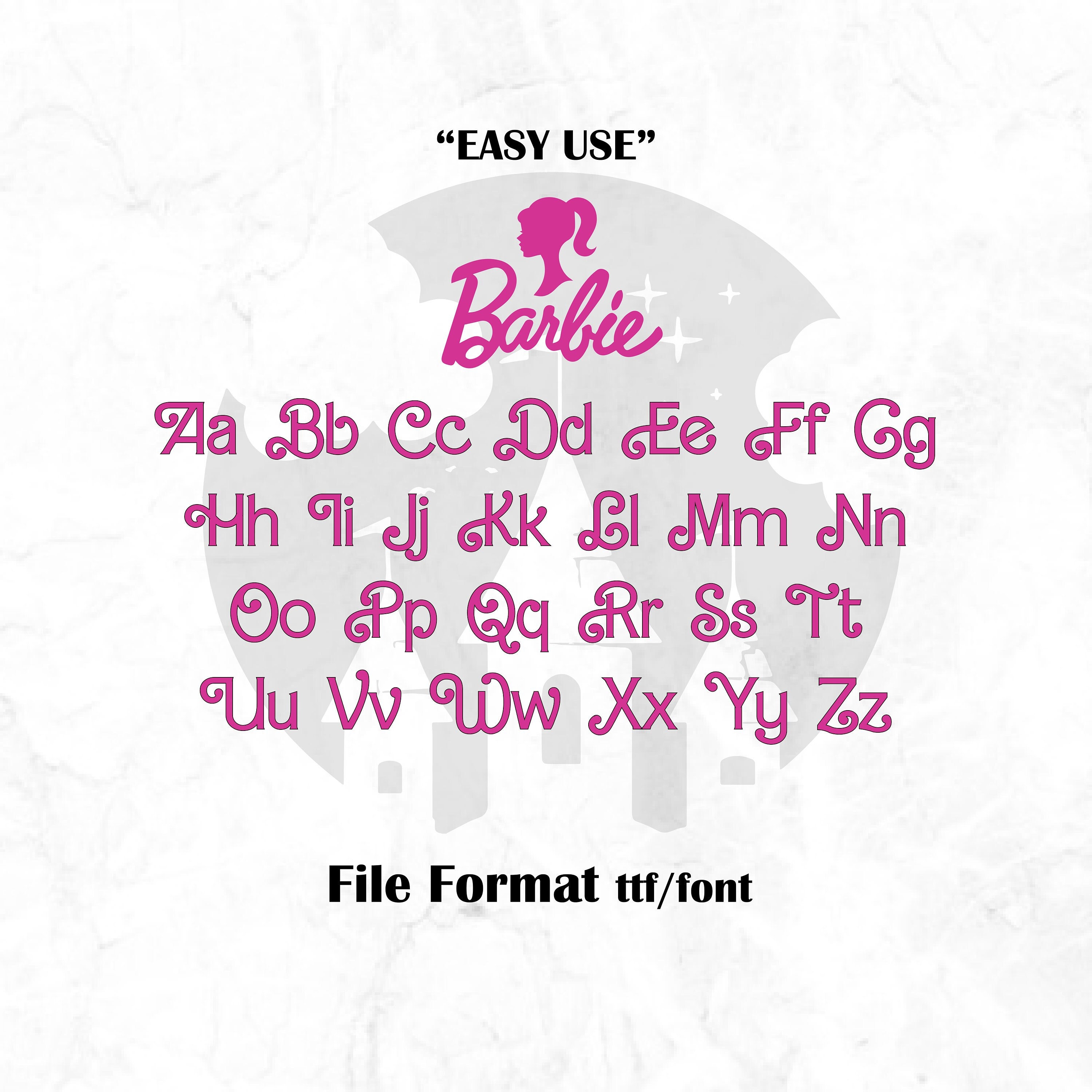 Barbie Font Svg Barbie Logo Font Svg Barbie Font Style Svg Barbie