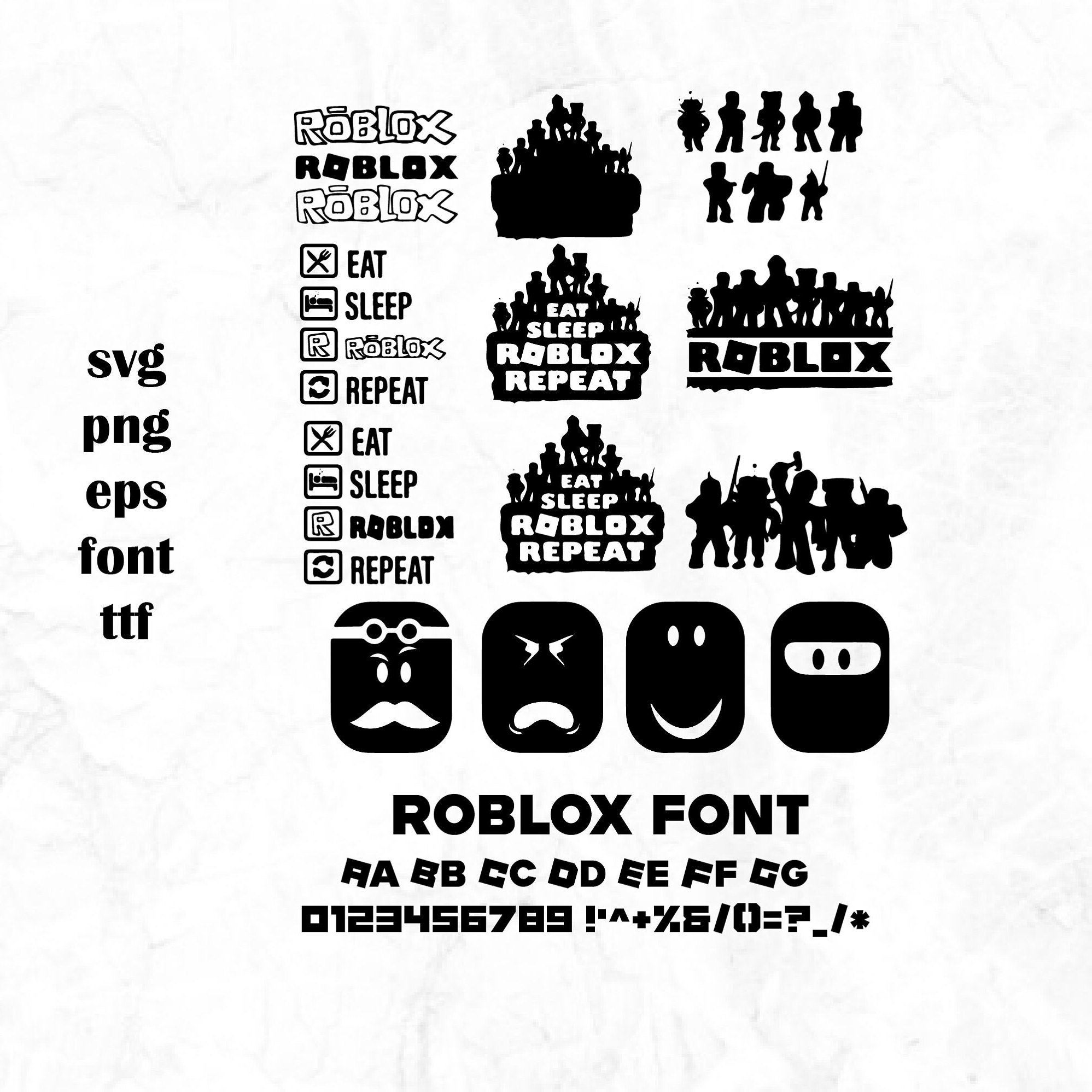 Roblox Font Svg Png Eps Logo. - Etsy Ireland