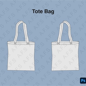 Blank Tote Bag Mock-up Vector Template - Etsy