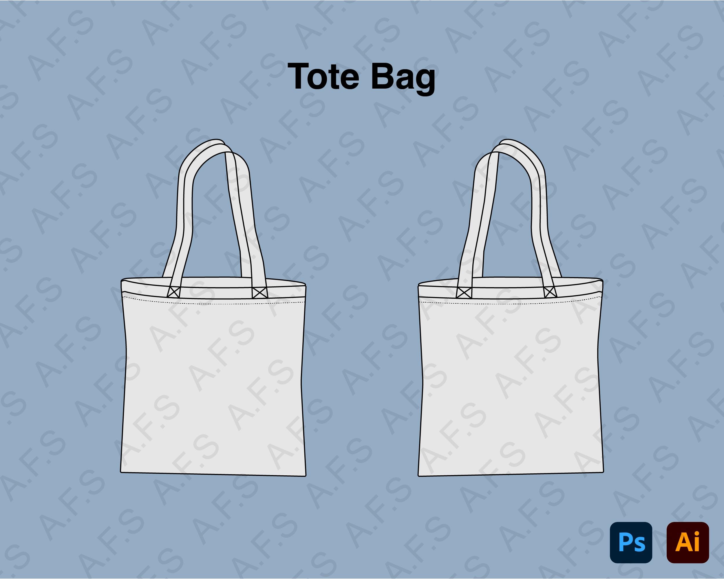 Blank Tote Bag Mock-up Vector Template - Etsy