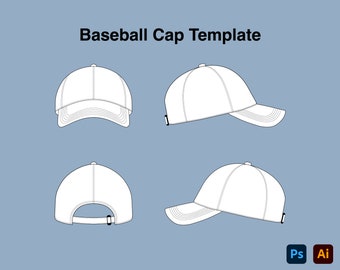 Trucker Hat Tech Pack Mock-up Vector, Front and Back View - Etsy