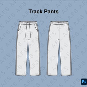 Blank Track Pants Template Mock up SVG and Illustrator - Etsy