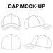 Blank FIT Cap Mock-up Vector Outline, Front Back and Side View - Etsy
