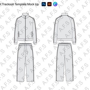 Tracksuit Top and Bottom Mock up Template Vector - Etsy