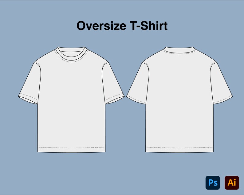 Blank Oversize T-shirt Mock-up Template - Etsy