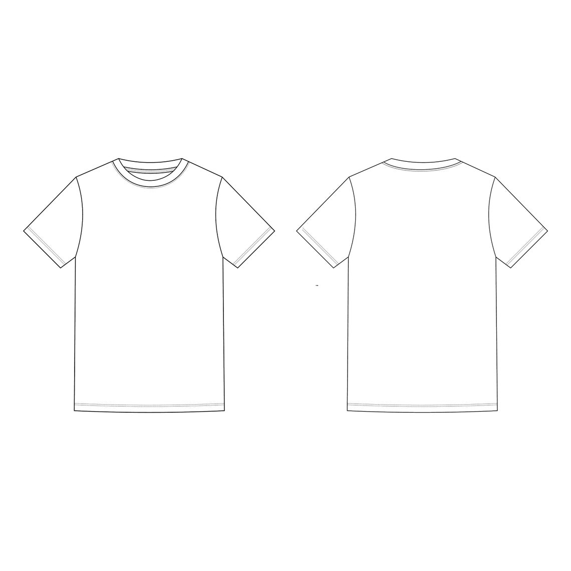 Techpack Layout Template of T-shirt - Etsy